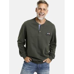 Sweatshirt Jan Vanderstorm "Sweatshirt VILJAR", Herren, Gr. 5XL, gr&uuml;n (oliv), Obermaterial: 100% Baumwolle CO., Shirts Sweatshirt