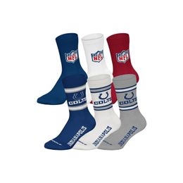 Kurzsocken NFL "Socken NFL 6Pack Crew Socks 6er Pack", Herren, Gr. 43-46, bunt (indianapolis colts, mix), Obermaterial: 58% Baumwolle CO. 39% Polyester PES. 3% Elasthan EL., Socken