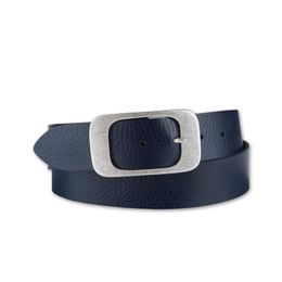 Bernd G&ouml;tz Lederg&uuml;rtel BERND G&Ouml;TZ "Lederg&uuml;rtel mit aparter, gro&szlig;fl&auml;chiger Designschlie&szlig;e", Damen, Gr. 95, marine, Rindsleder, G&uuml;rtel Lederg&uuml;rtel