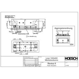 Hoesch Whirlwanne Largo Rechteck 1900x800 3710E.010305004
