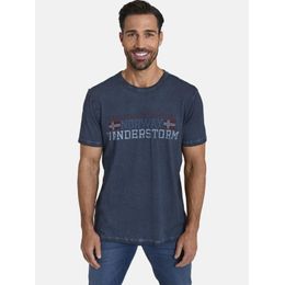 T-Shirt Jan Vanderstorm "T-Shirt DIETHELM", Herren, Gr. L, blau (dunkelblau), Obermaterial: 100% Baumwolle CO., Shirts T-Shirt