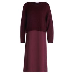robe l&eacute;g&egrave;re Kleid Damen Gr&ouml;&szlig;e 42 dunkelrot Winterkleid