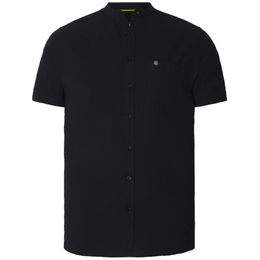 Kurzarmhemd Jan Vanderstorm "Kurzarmhemd ALBART", Herren, Gr. XL, weit, schwarz, Obermaterial: 100% Baumwolle CO., Hemden