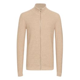 Strickjacke INDICODE "Strickjacke IDJadan", Herren, Gr. L, braun (cornstalk), Web, Obermaterial: 90% Baumwolle CO. 10% Polyamid PA., meliert, Basic, normal, Strickjacken Strickjacke