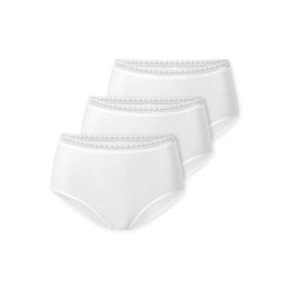 Slip Schiesser "Slip 3er Pack", Damen, Gr. L, wei&szlig;, Obermaterial: 95% Baumwolle CO. 5% Elasthan EL., Unterhosen Slip