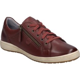 Sneaker Josef Seibel "Caren 12, bordo", Damen, Gr. 36, rot (bordo), Obermaterial: 100% Rindsleder Leather cow., Schuhe Sneaker