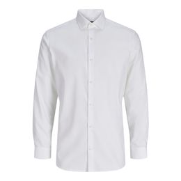 Jack & Jones JACK & JONES Herren Langarmhemd "JPRBLAPARKER SHIRT L/S REG SN"wei&szlig;, Gr. M, unifarben, Web, Obermaterial: 100% Baumwolle, Hemden