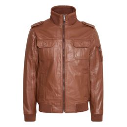 !Solid Lederjacke SOLID "Lederjacke SDFamash", Herren, Gr. M, gold (golden bro), Obermaterial: 100% Schafsleder sheepskin., Jacken