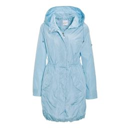 Kurzjacke GOLDNER "Kurzgr&ouml;&szlig;e Trendiger funktionaler Regen Parka", Damen, Gr. 24, blau (eisblau), Obermaterial: 100% Polyamid PA., Jacken Kurzjacke, Ohne