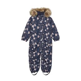 Schneejacke Minymo "Schneeoverall MISnow", M&auml;dchen, Gr. 128, blau (parisian night), Obermaterial: 100% Polyester PES., Overalls Schneejacke
