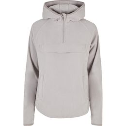 Urban Classics Damen Kapuzensweatshirt "Urban Classics Damen Ladies Polar Fleece Pull Over Hoody"warmgrau, Gr. XXL, unifarben, 100% Polyester,