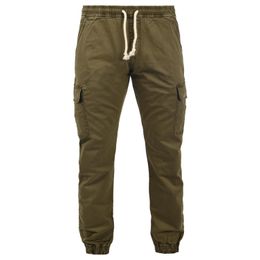 Cargohose INDICODE "Cargohose IDAbbal", Herren, Gr. L, N-Gr, gr&uuml;n (army), Web, Obermaterial: 98% Baumwolle CO. 2% Elasthan EL., regular fit lang, Hosen Cargohose