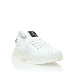 Sneaker Philipp Plein "Iconic Plein", Damen, Gr. 39, Normalschaft, 0101, wei&szlig;, wei&szlig;, Schuhe Sneaker