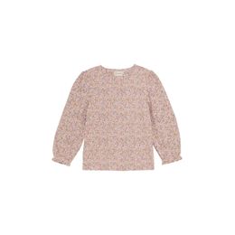 Sweatshirt Minymo "Langarmshirt MIT-shirt LS AOP", M&auml;dchen, Gr. 116, rosa (rosette), Obermaterial: 48% Modal CMD. 48% Baumwolle CO. 4% Elasthan EL., Sweatshirts Sweatshirt