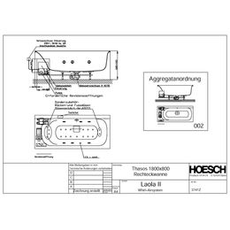 Hoesch Whirlwanne Thasos Rechteck 1800x800 3741Z.010305002