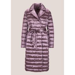 Madeleine Mode Steppjacke MADELEINE "Steppmantel Wattierter Steppmantel", Damen, Gr. 40, lila (brombeere, metallic), Obermaterial: 100% Polyamid PA., Modern, normal, Jacken Steppjacke