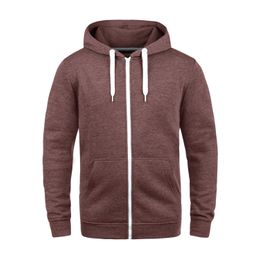 !Solid Kapuzensweatjacke SOLID "Kapuzensweatjacke SDOlli", Herren, Gr. S, rot (wine rot m), Obermaterial: 80% Polyester PES. 20% Baumwolle CO., Sweatjacken