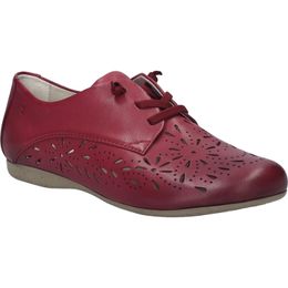 Schn&uuml;rschuh Josef Seibel "Fiona 83, berry", Damen, Gr. 40, rot (berry), Obermaterial: 100% Rindsleder Leather cow., Schuhe Schn&uuml;rschuh