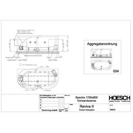 Hoesch Whirlwanne Spectra Vorwand 1700x800 mit System Reviva II Power+ Air 3663E.010305004