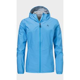 Sch&ouml;ffel Outdoorjacke SCH&Ouml;FFEL "Jacket Style Migandi WMS", Damen, Gr. 36, 8105, blau, Oberstoff: 100% Polyester; (Membran: Thermoplastisches Polyurethan), regular fit, hoch geschlossener Ausschnitt, Jacken Outdoorjacke