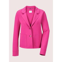 Madeleine Mode Outdoorjacke MADELEINE "Jacke Trendstarke Kurzjacke mit Kettenaufh&auml;nger", Damen, Gr. 46, pink, Obermaterial: 74% Baumwolle CO. 21% Polyester PES. 5% Elasthan EL., Modern, normal, Jacken Outdoorjacke