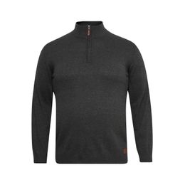Strickfleece-Pullover Blend "Strickpullover BHBRobin", Herren, Gr. 5XL, grau (charcoal mix), Obermaterial: 50% Baumwolle CO. 50% Polyacryl PAN., Pullover