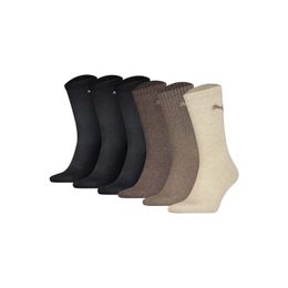 Kurzsocken Puma "Socken 6er Pack", Herren, Gr. 35-38, schwarz (schwarz, braun), Obermaterial: 74% Baumwolle CO. 21% Polyester PES. 3% Polyamid PA. 2% Elasthan EL., Socken