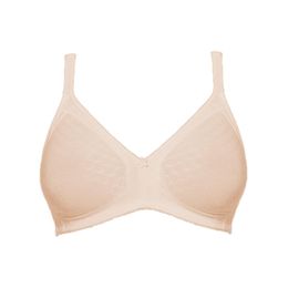 B&uuml;gelloser BH SuSa "BH ohne B&uuml;gel Topsy", Damen, Gr. 80, Cup E, beige (shell), Stoff, Obermaterial: 40% Baumwolle CO. 30% Polyamid PA. 30% Elasthan EL., BHs