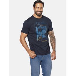 T-Shirt Jan Vanderstorm "T-Shirt MAGNUSVIK", Herren, Gr. 4XL, blau (dunkelblau), Obermaterial: 100% Baumwolle CO., Shirts T-Shirt