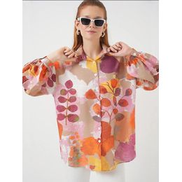 Bigdart Bluse Damen Gr&ouml;&szlig;e S cappuccino / orange / fuchsia / wei&szlig;