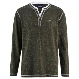 Langarm-Poloshirt Babista "Langarmshirt GIVIRA", Herren, Gr. 50, gr&uuml;n (oliv), Obermaterial: 96% Baumwolle CO. 4% Polyester COOLMAX PES(Coolmax)., Shirts