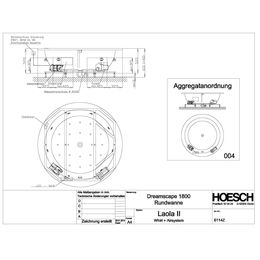 Hoesch Whirlwanne Dreamscape Rund 1800 mit System Laola II Whirl+ Air 6114Z.010305004