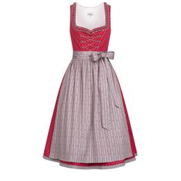 N&uuml;bler Dirndl N&Uuml;BLER "Dirndl midi Terres", Damen, Gr. 48, EURO, rot, Obermaterial: 100% Baumwolle CO., Kleider