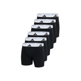 Boxershorts adidas originals "Boxershort Boxer Briefs Active Flex Cotton 6er Pack", Herren, Gr. M, bunt (schwarz, wei&szlig;), Obermaterial: 95% Baumwolle CO. 5% Elasthan EL., Unterhosen