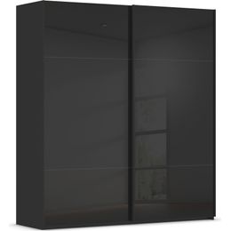 Schwebet&uuml;renschrank Rauch "Kleiderschrank Schrank Garderobe Schlafzimmerschrank CONTIDO", schwarz (schwarz, glas schwarz), B:201cm H:223cm T:68cm, Holzwerkstoff, Schr&auml;nke, Schwebet&uuml;renschrank, aus hochwertigem Material in 6 Breiten 2 Griff-Farben MADE IN GERMANY