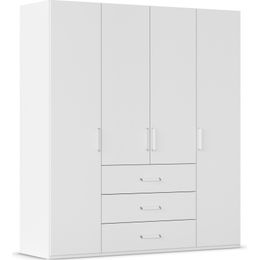 Dreht&uuml;renschrank Rauch "Kleiderschrank Schrank Garderobe Schlafzimmerschrank EVELYN", wei&szlig; (alpinwei&szlig;), B:201cm H:223cm T:60cm, Holzwerkstoff, Schr&auml;nke, Dreht&uuml;renschrank, in elegantem Stil mit Schubladen 3 Breiten und 2 H&ouml;hen MADE IN GERMANY