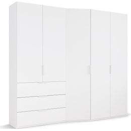 Dreht&uuml;renschrank Rauch "Kleiderschrank Schrank Garderobe W&auml;scheschrank WAVE", wei&szlig; (alpinwei&szlig;), B:247cm H:222cm T:60cm, Holzwerkstoff, Schr&auml;nke, Dreht&uuml;renschrank, in 2 unterschiedlichen Tiefen, mit Soft-Close Funktion MADE IN GERMANY