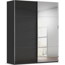 Schwebet&uuml;renschrank Rauch "Kleiderschrank Schrank Garderobe Schlafzimmerschrank CONTIDO", schwarz (schwarz, glas schwarz), B:181cm H:223cm T:68cm, Holzwerkstoff, Schr&auml;nke, Schwebet&uuml;renschrank, aus hochwertigem Material in 6 Breiten 2 Griff-Farben MADE IN GERMANY