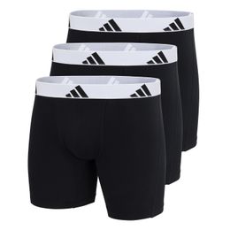 Boxer adidas Sportswear "Active Flex Cotton", Herren, Gr. S, 006, schwarz, Single Jersey, Obermaterial: 95% Baumwolle, 5% Elasthan, unifarben mit Farbeinsatz, k&ouml;rpernah, Unterhosen Boxer, elastisch, Logo-Bund, sportlicher Look, ohne Eingriff
