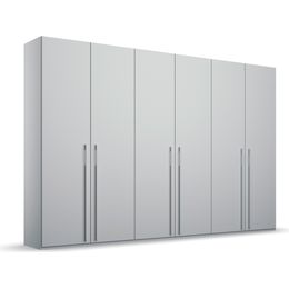 Dreht&uuml;renschrank Rauch "Kleiderschrank Schrank Garderobe W&auml;scheschrank SKAT PURE", grau (seidengrau), B:301cm H:235cm T:63cm, Holzwerkstoff, Schr&auml;nke, Dreht&uuml;renschrank, elegante Griffstangen und praktischer Innenausstattung MADE IN GERMANY