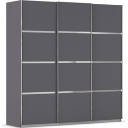 Kleiderschrank Rauch "Schwebet&uuml;renschrank OTTO&acute;s Choice Garderobe Schrank TOP ANGEBOT Avola", grau (graumetallic, leisten chrom), B:203cm H:229cm T:62cm, Holzwerkstoff, Schr&auml;nke, Kleiderschrank, mit eleganten Zierleisten in Chrom, Schwarz oder Wei&szlig; MADE IN GERMANY