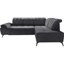 Ecksofa Home Affaire "Fiore", anthrazit, B:272cm, 100% Polyester, Sofas, Ecksofa