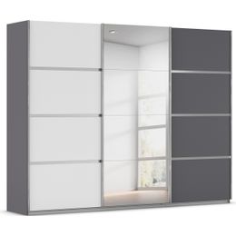 Kleiderschrank Rauch "Schwebet&uuml;renschrank OTTO&acute;s Choice Garderobe Schrank TOP ANGEBOT Avola", grau (graumetallic, alpinwei&szlig;, leisten chrom), B:271cm H:229cm T:62cm, Holzwerkstoff, Schr&auml;nke, Kleiderschrank, mit eleganten Zierleisten in Chrom, Schwarz oder Wei&szlig; MADE IN GERMANY