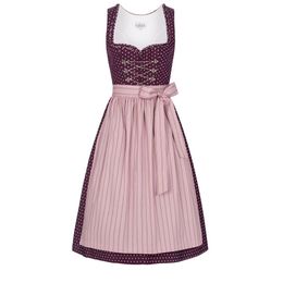 N&uuml;bler Dirndl N&Uuml;BLER "Dirndl midi Thea", Damen, Gr. 50, EURO, lila (beere), Obermaterial: 100% Baumwolle CO., Kleider