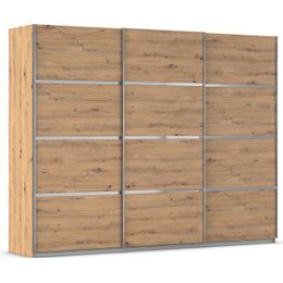 Kleiderschrank Rauch "Schwebet&uuml;renschrank OTTO&acute;s Choice Garderobe Schrank TOP ANGEBOT Avola", braun (eiche artisan, leisten chrom), B:271cm H:210cm T:62cm, Holzwerkstoff, Schr&auml;nke, Kleiderschrank, mit eleganten Zierleisten in Chrom, Schwarz oder Wei&szlig; MADE IN GERMANY