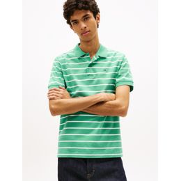 Poloshirt Tommy Jeans "TJM REGULAR STRIPE", Herren, Gr. XL, bahama gr&uuml;n, Jersey, Obermaterial: 100% Baumwolle, gestreift, regular fit normal, Rundhals, eingesetzt angesetztes B&uuml;ndchen, Shirts, Regular fit mit Polokragen