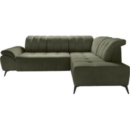 Ecksofa Home Affaire "Fiore", gr&uuml;n, B:272cm, 100% Polyester, Sofas, Ecksofa