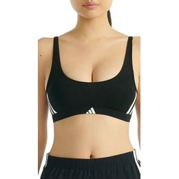 Bralette adidas Sportswear "Sport Active Essentials Cotton 3 Stripes", Damen, Gr. L, N-Gr, 000, schwarz, Single Jersey, Obermaterial: 95% Baumwolle, 5% Elasthan, BHs Bralette, weich, dehnbar und leicht, Jacquard-Logo-Tr&auml;ger