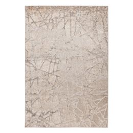 Teppich Kayoom "Catcher 125", silber, beige, B:80cm H:11mm L:150cm, Polyester, Teppiche, Teppich, Kurzflor, Wohnzimmer