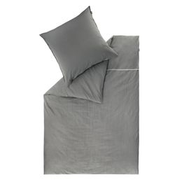 Wendebettw&auml;sche Musterring "Twist", grau, B/L: 135cm x 200cm, 1 Stk., 1 Stk., Renforc&eacute;, B/L: 80cm x 80cm, 2 Stk., Renforc&eacute;, 100% Baumwolle, Bettw&auml;sche, Wendebettw&auml;sche, aus reiner Baumwolle